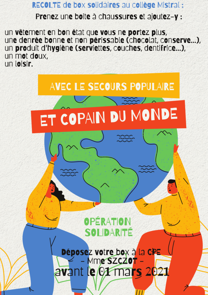 Collecte solidaire – Collège Frédéric Mistral